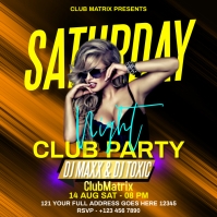 DJ Night Saturday party Template | PosterMyWall