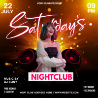 saturday night club party Template | PosterMyWall