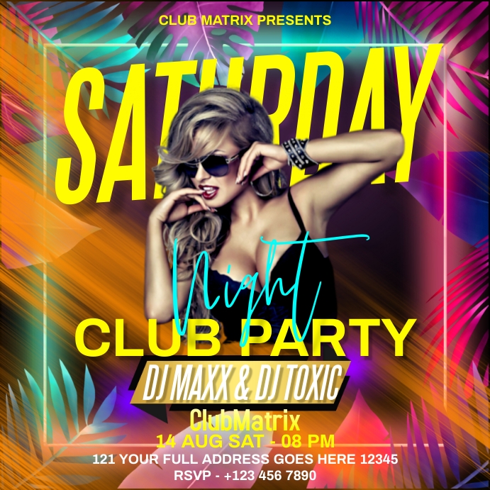 Copy Of SATURDAY NIGHT CLUB PARTY PosterMyWall copy-of-saturday-night-club-party-postermywall