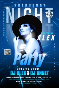 Saturday Night Club Party Template | PosterMyWall