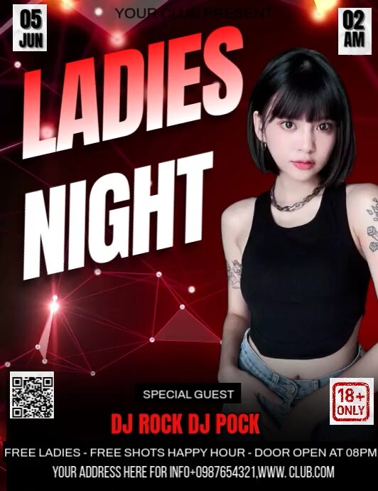 saturday night club party flyer template | PosterMyWall