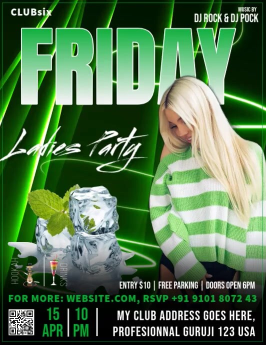 saturday night club party flyer template | PosterMyWall