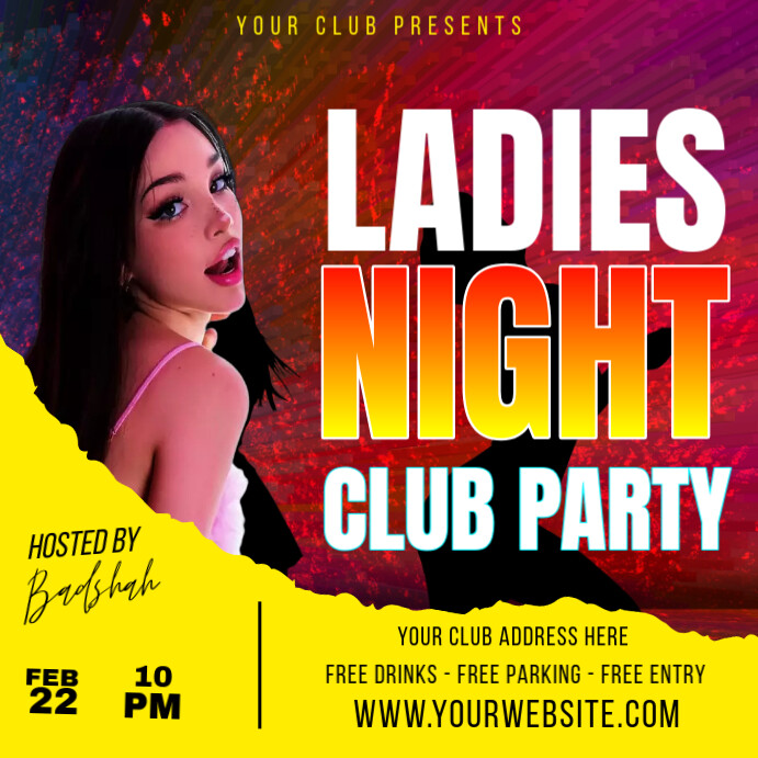 saturday night club party flyer template | PosterMyWall