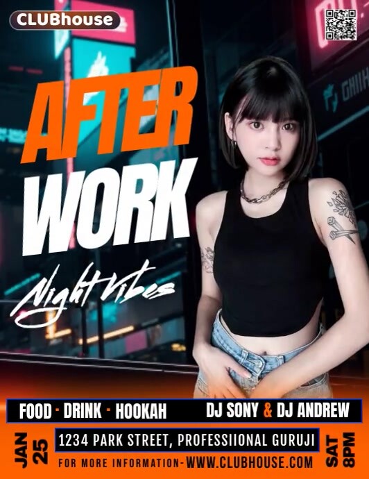 saturday night club party flyer template | PosterMyWall