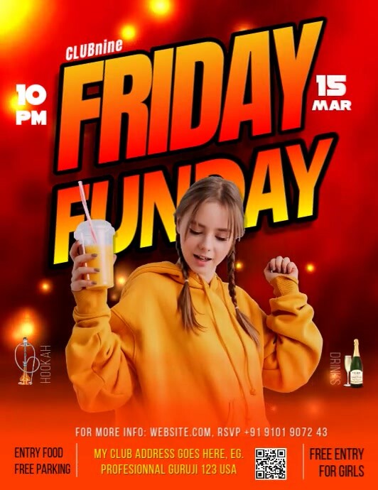 Modèle saturday night club party flyer template | PosterMyWall