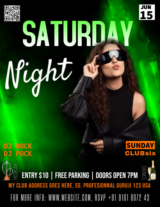 saturday night club poster/ friday night bar Template | PosterMyWall