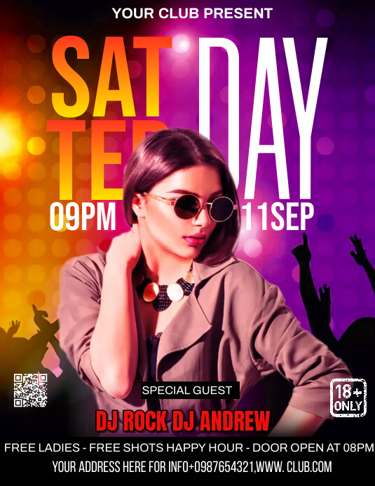 saturday night club poster/ friday night bar Template | PosterMyWall