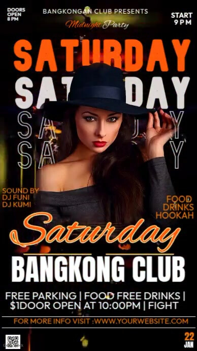 Saturday Night Club Video Template | PosterMyWall