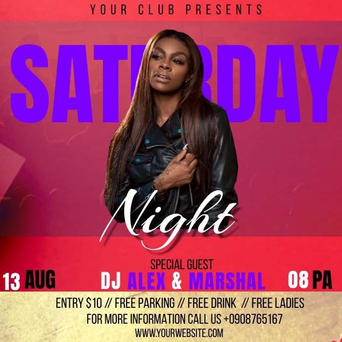 SATURDAY NIGHT Template | PosterMyWall