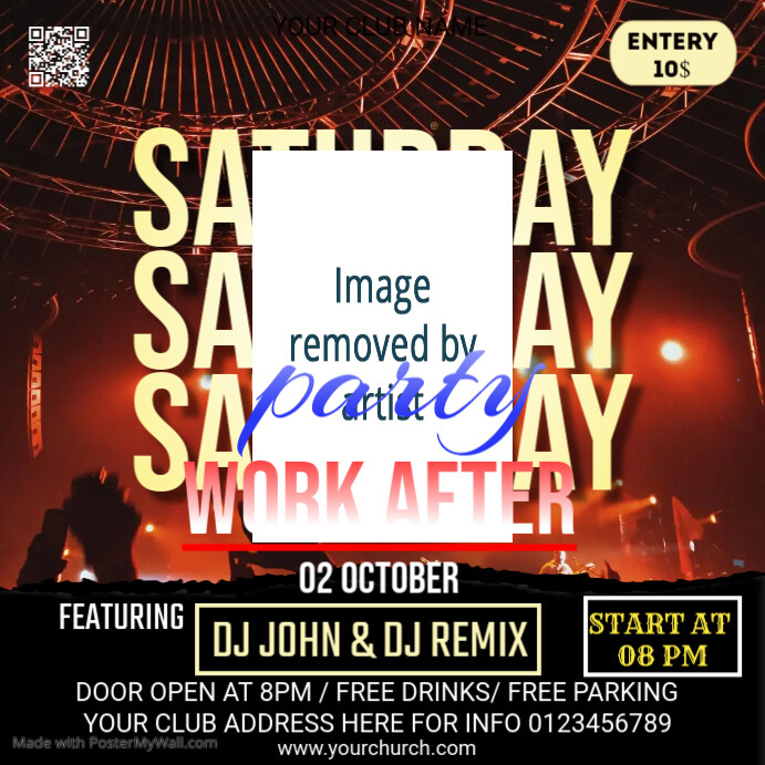 SATURDAY NIGHT Template | PosterMyWall