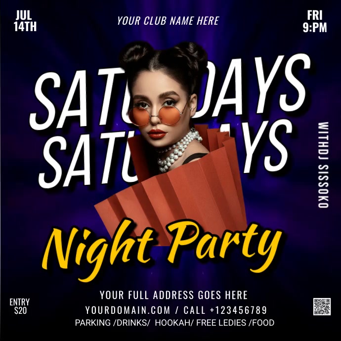 SATURDAY night Template | PosterMyWall