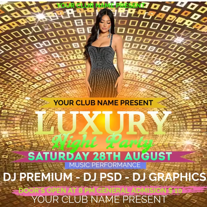 SATURDAY NIGHT Template | PosterMyWall