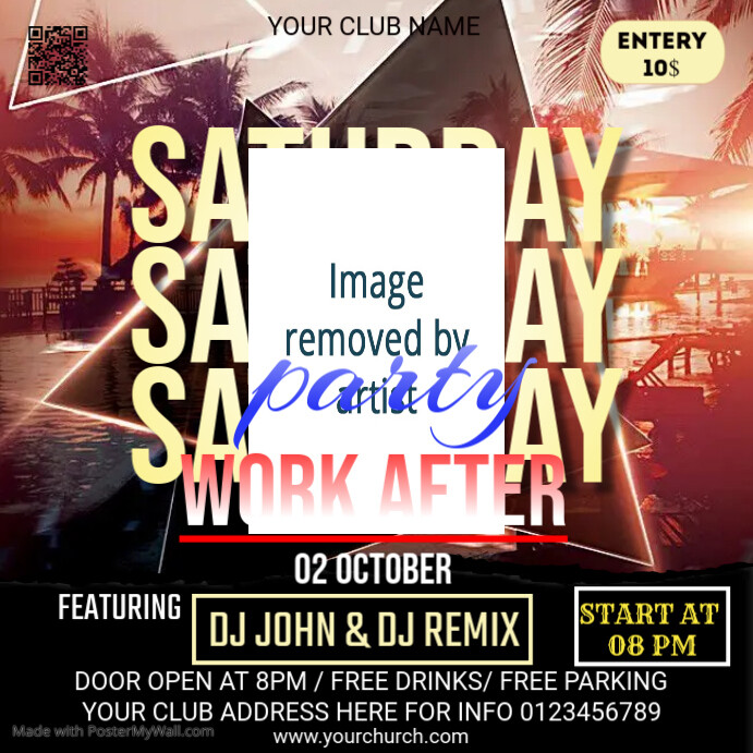 SATURDAY NIGHT Template | PosterMyWall