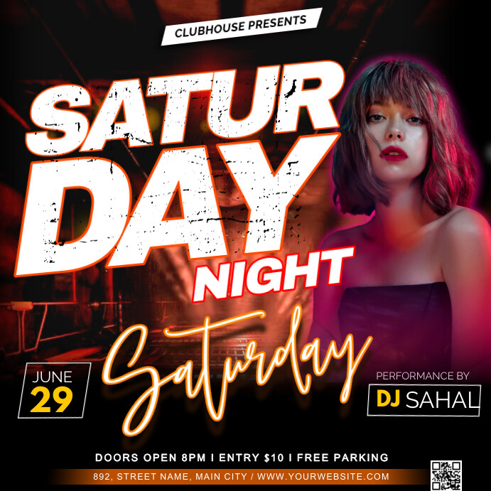saturday Night Template | PosterMyWall