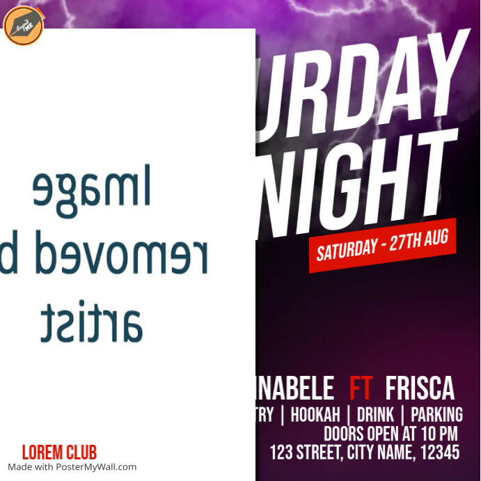 Saturday Night DJ Party Template | PosterMyWall