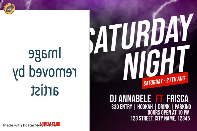 Copy of Saturday Night DJ Party | PosterMyWall