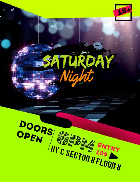 Copy of Saturday night Event | PosterMyWall