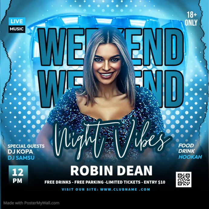 Saturday Night Event Template | PosterMyWall