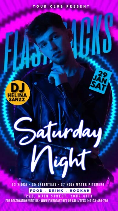 Saturday Night Flashback Template | PosterMyWall