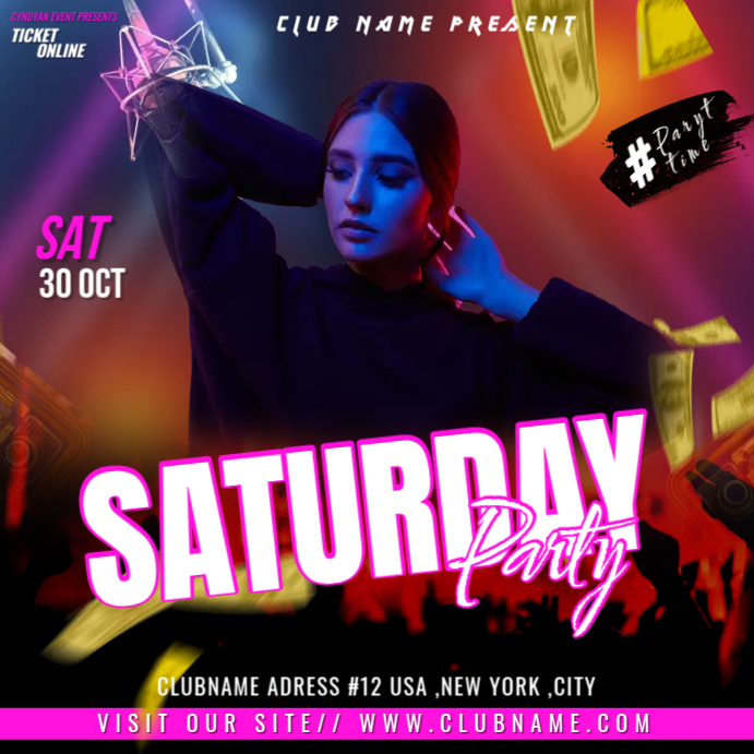 Saturday Night Flyer Template | PosterMyWall