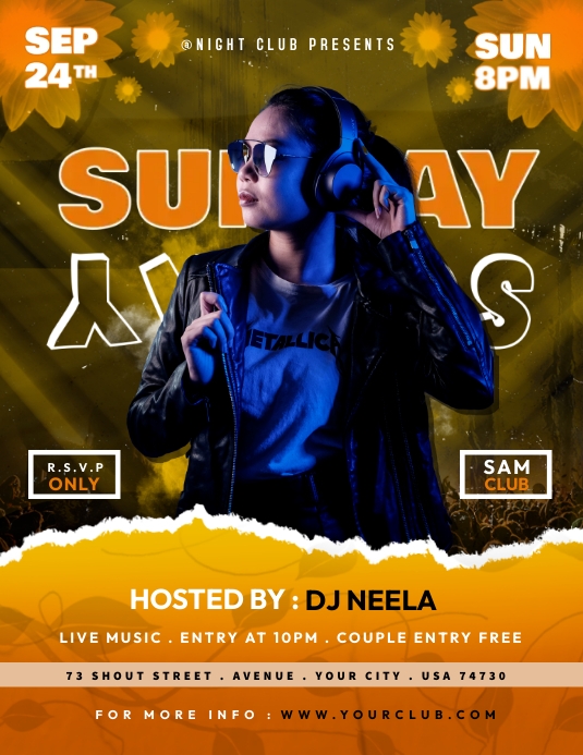 Saturday Night Out Flyers Template | PosterMyWall