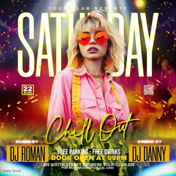 saturday night out party Template | PosterMyWall