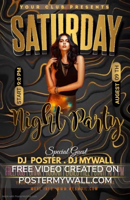 SATURDAY NIGHT PARTY (1) Template | PosterMyWall