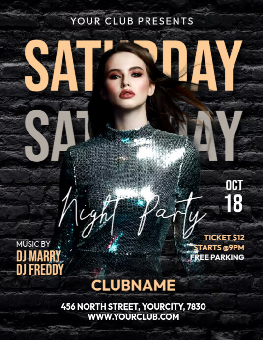 Saturday Night Party Ads Template | PosterMyWall