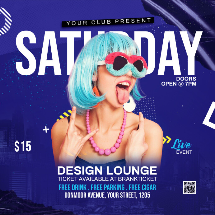 Saturday Night Party Ads Template | PosterMyWall