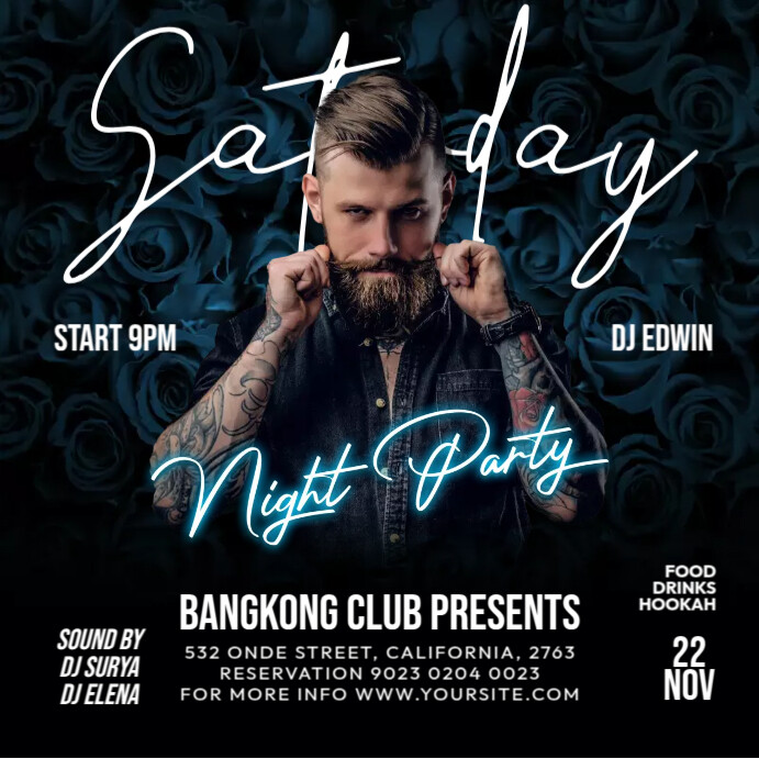 Saturday Night Party Ads Template | PosterMyWall