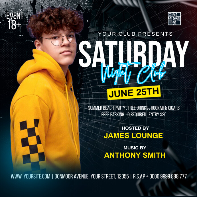 Saturday Night Party Ads Template | PosterMyWall