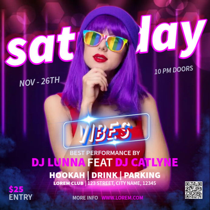 Saturday Night Party Celebration Template | PosterMyWall