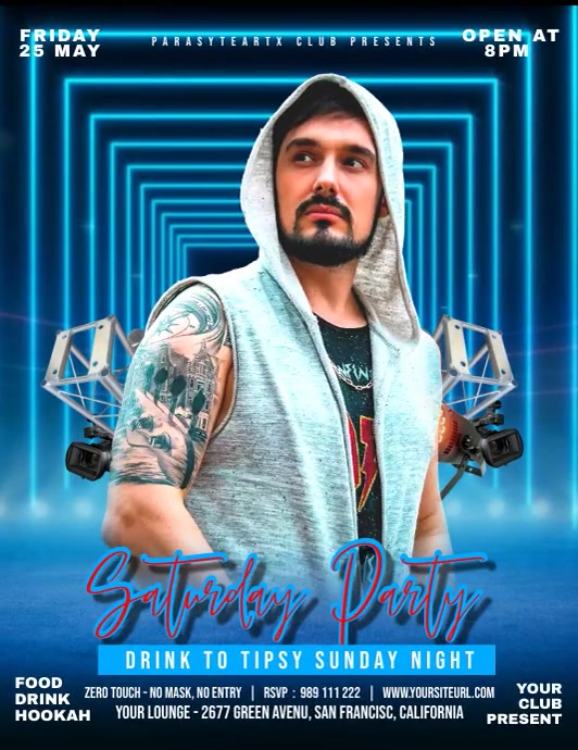 Saturday Night Party Template | PosterMyWall