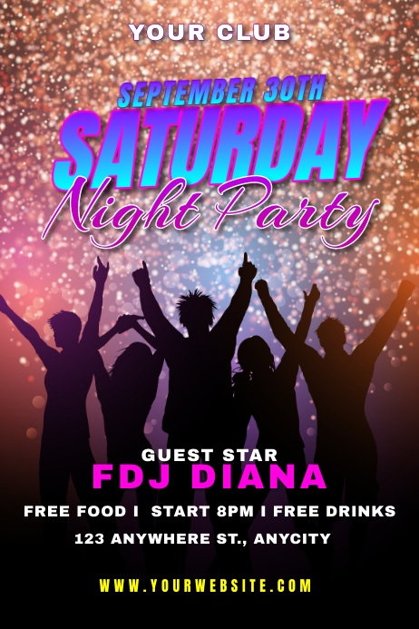 Copy of Saturday Night Party | PosterMyWall
