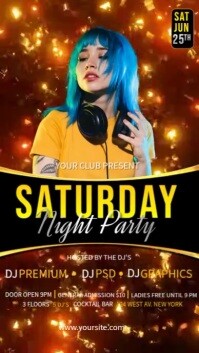 Saturday Night Party Template | PosterMyWall