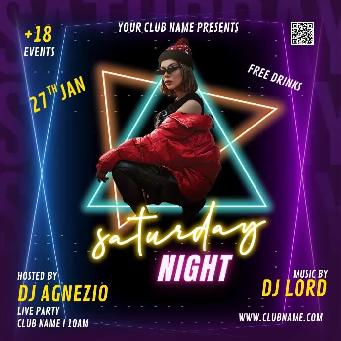 saturday night party Template | PosterMyWall