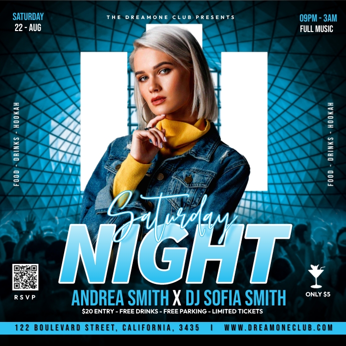 Saturday Night Party Template | PosterMyWall
