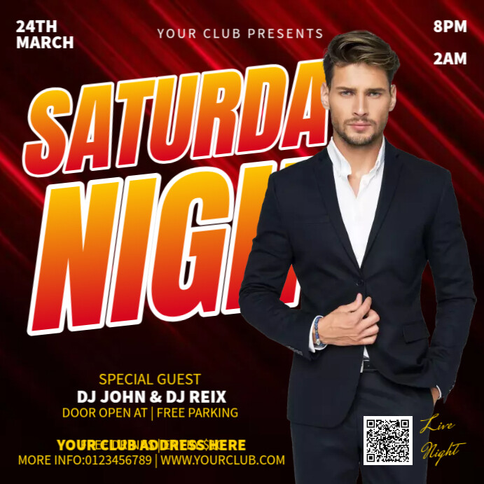 Saturday Night Party Template | PosterMyWall