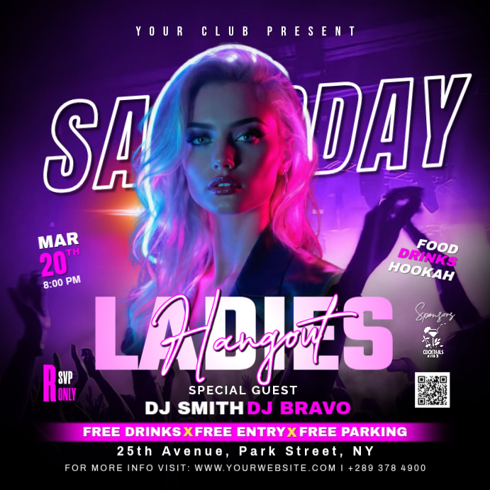 saturday night party Template | PosterMyWall