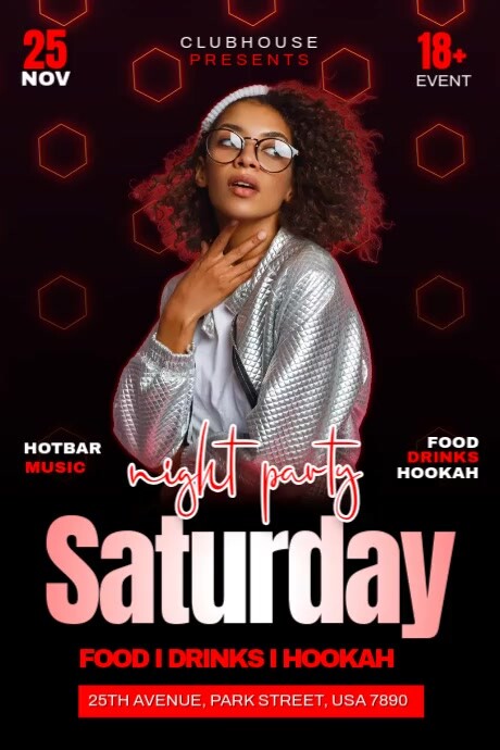 Saturday Night Party Template | PosterMyWall