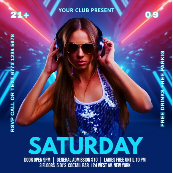 Copy of Saturday Night Party | PosterMyWall