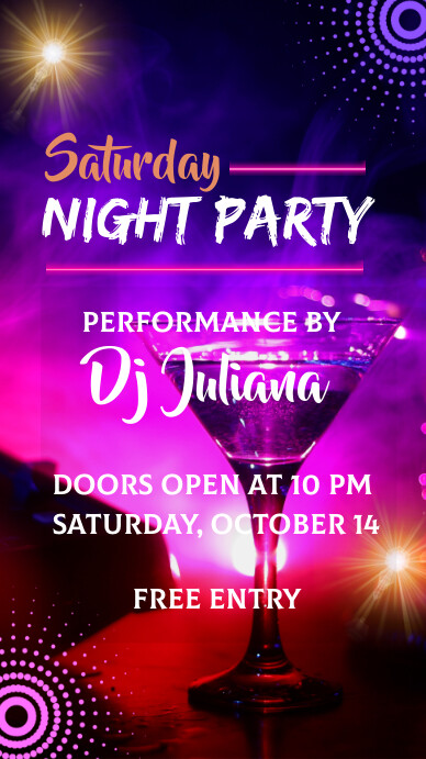 Saturday Night Party Template | PosterMyWall