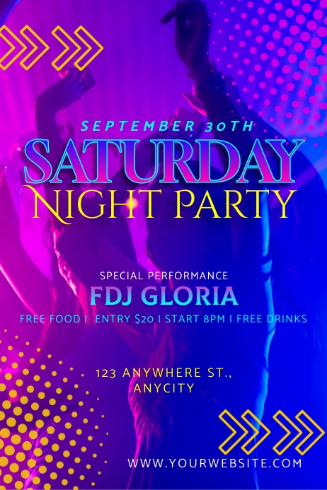 Copy of Saturday Night Party | PosterMyWall