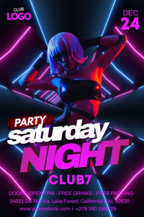 Saturday Night Party Template | PosterMyWall