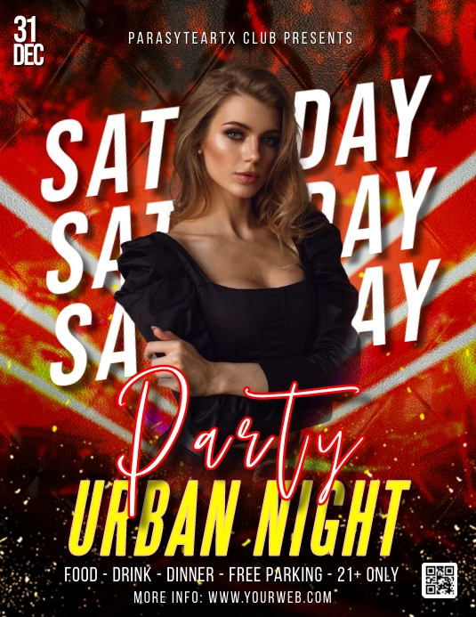 Saturday Night Party Template | PosterMyWall