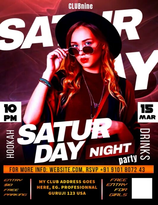 Copy of saturday night party | PosterMyWall