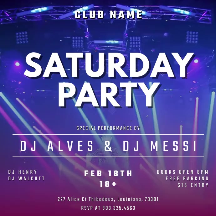 saturday night party Template | PosterMyWall