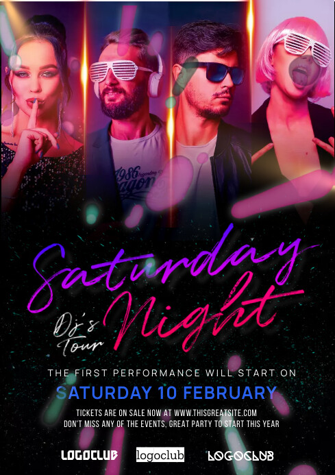 Saturday Night Party Design Template | PosterMyWall
