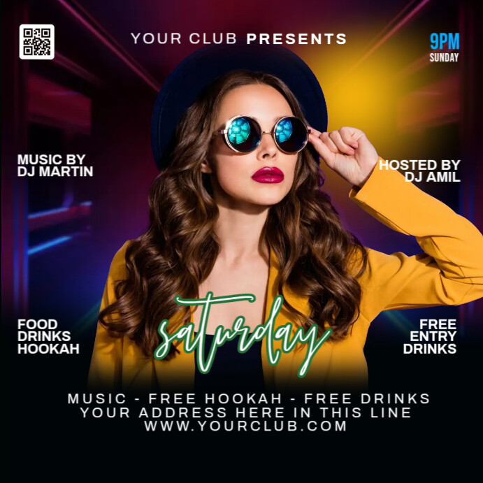Saturday Night Party Template | PosterMyWall