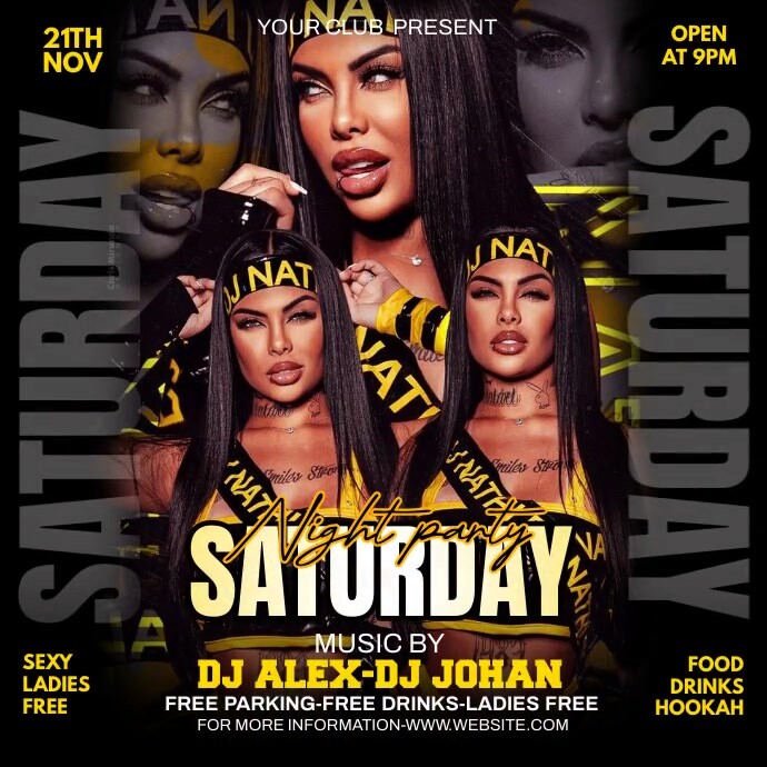 saturday night party Template | PosterMyWall